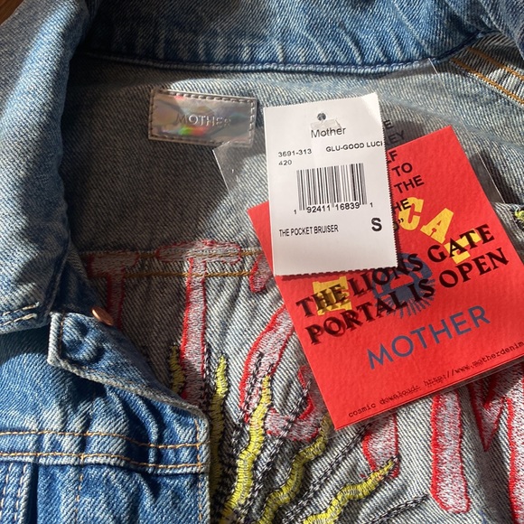 MOTHER | Jackets & Coats | Nwts Mother Good Luck Embroidered Denim ...